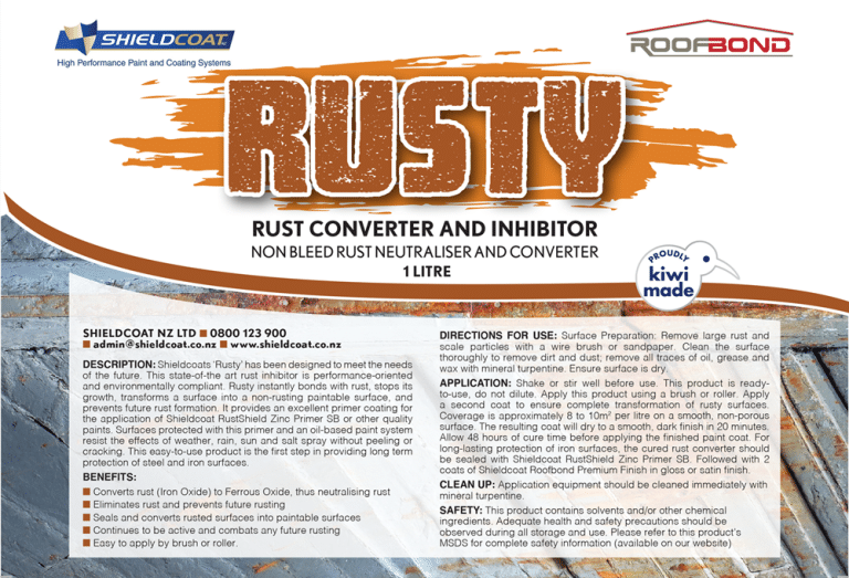 Rusty Rust Converter - Shieldcoat NZ
